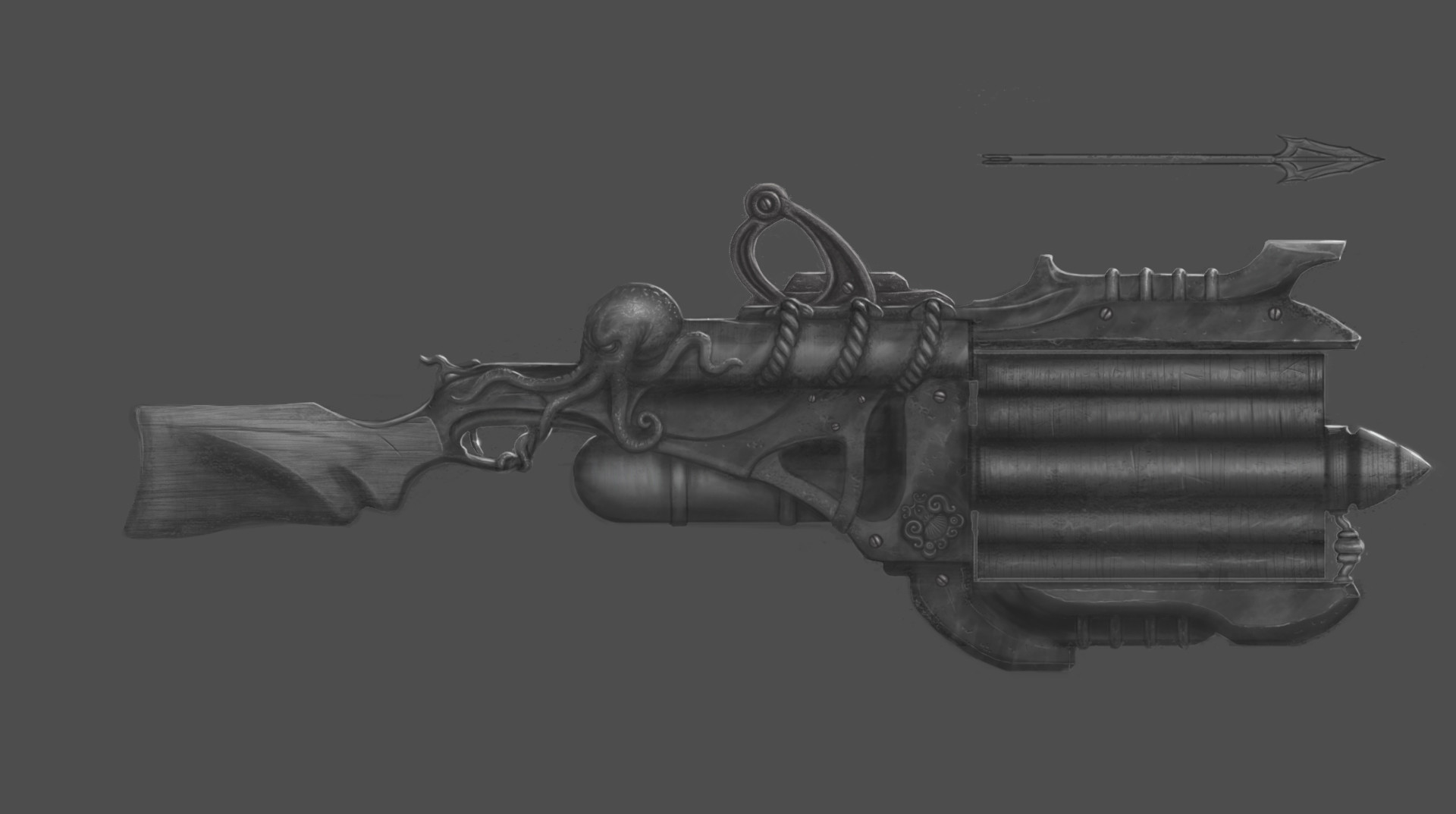 ArtStation - Harpoon Revolver