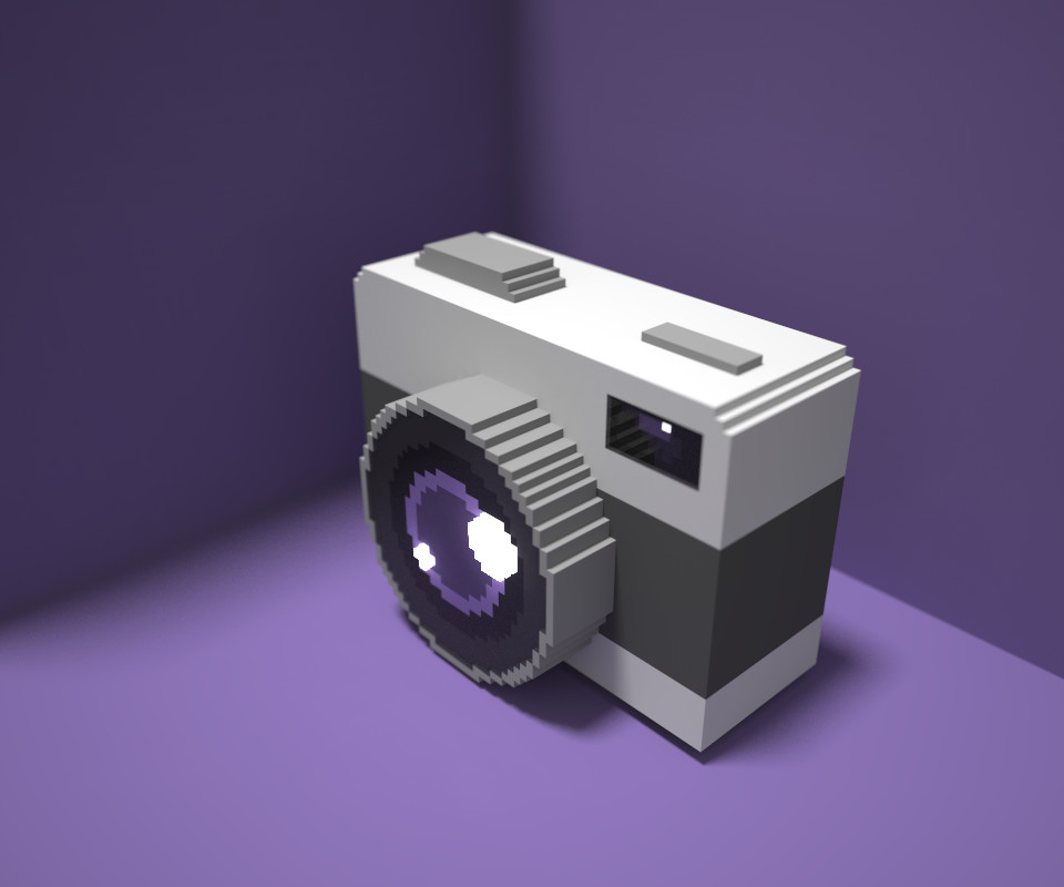 ArtStation - Voxel Art - Vintage camera