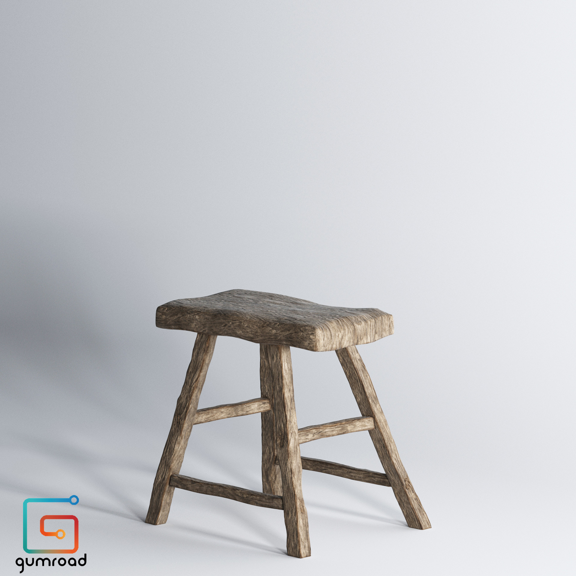 ArtStation - Old Wood Stool