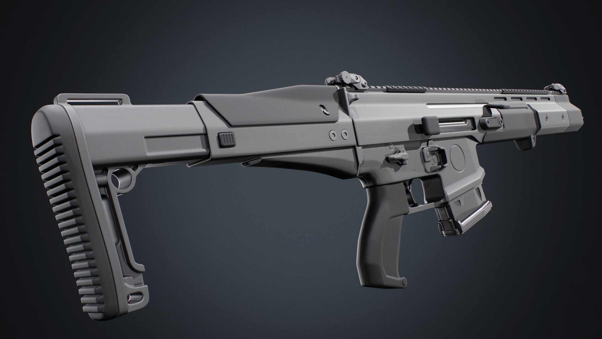 ArtStation - "Desert Fox" Battle Rifle (High Poly)
