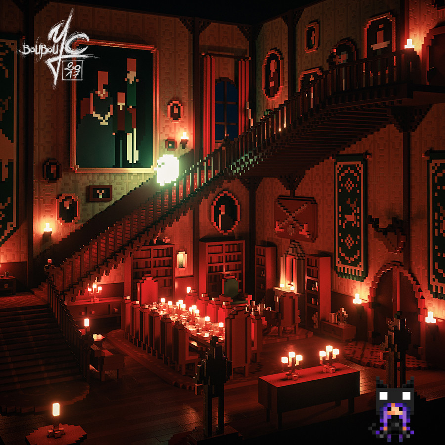 ArtStation - Magicavoxel - Haunted Castle