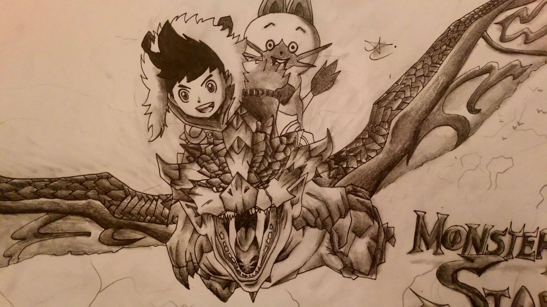 ArtStation - Dessin Monster Hunter Stories