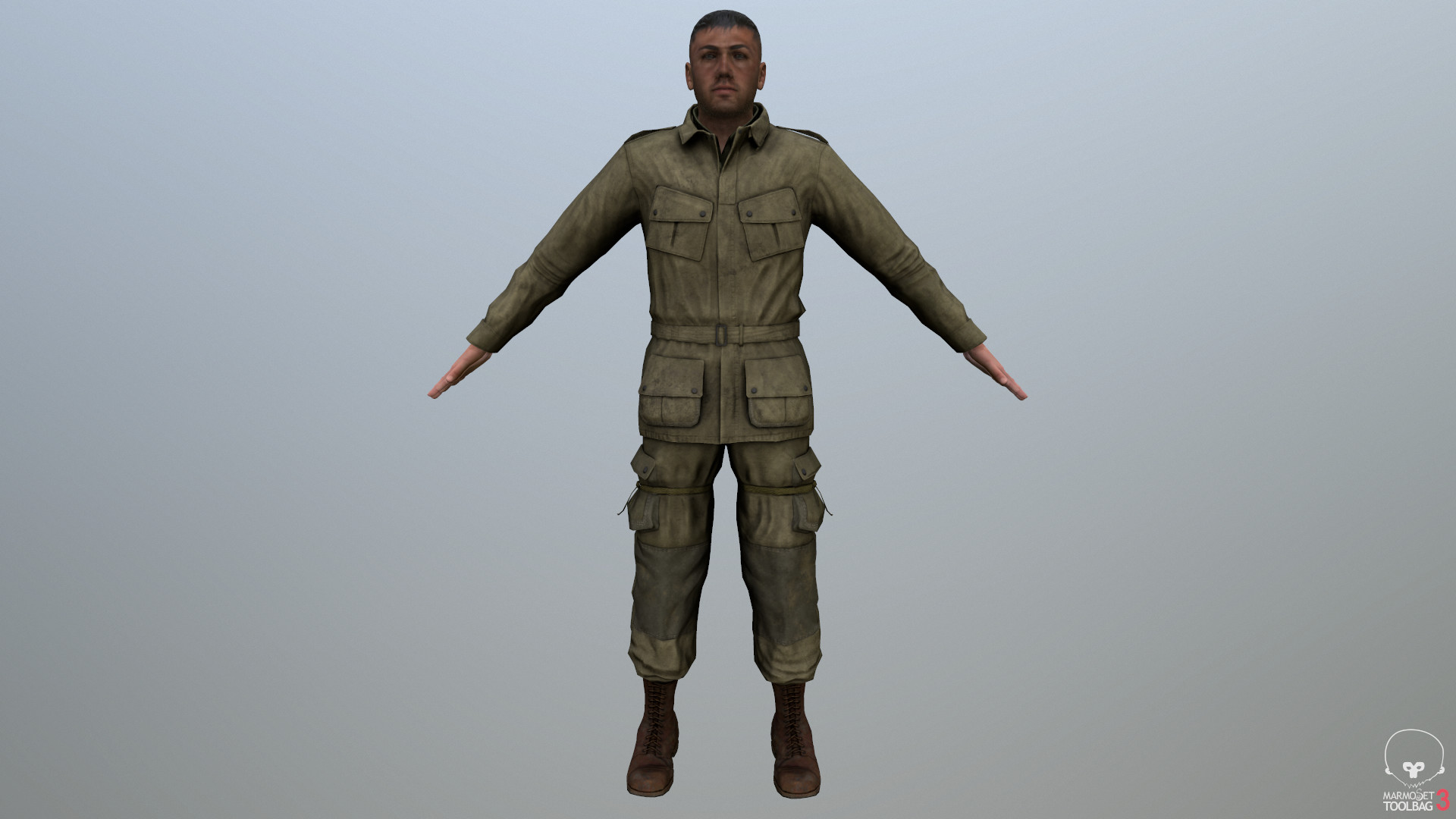 ArtStation - WW2 M-1942 US Airborne Uniform