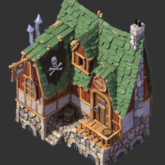 ArtStation - Pirate town "more serious"