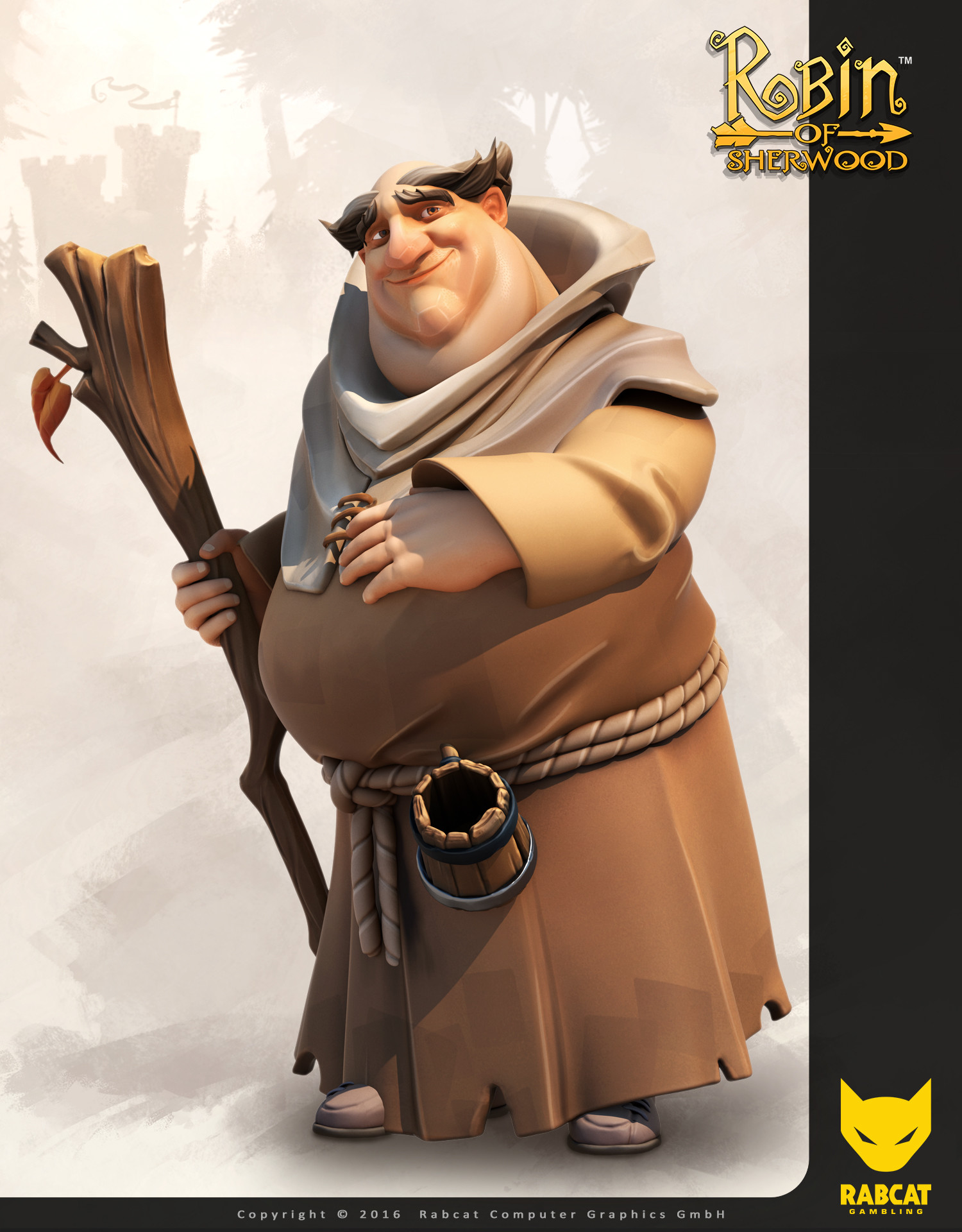 RABCAT GAME ART - ROBIN OF SHERWOOD - "Father Tuck" Character Art