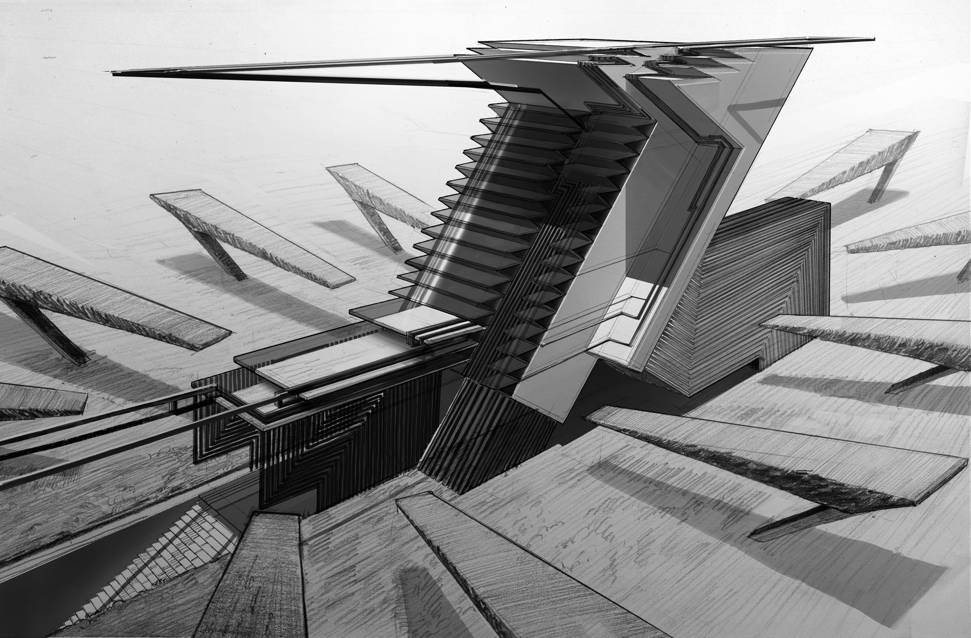 ArtStation - Stair case architecture