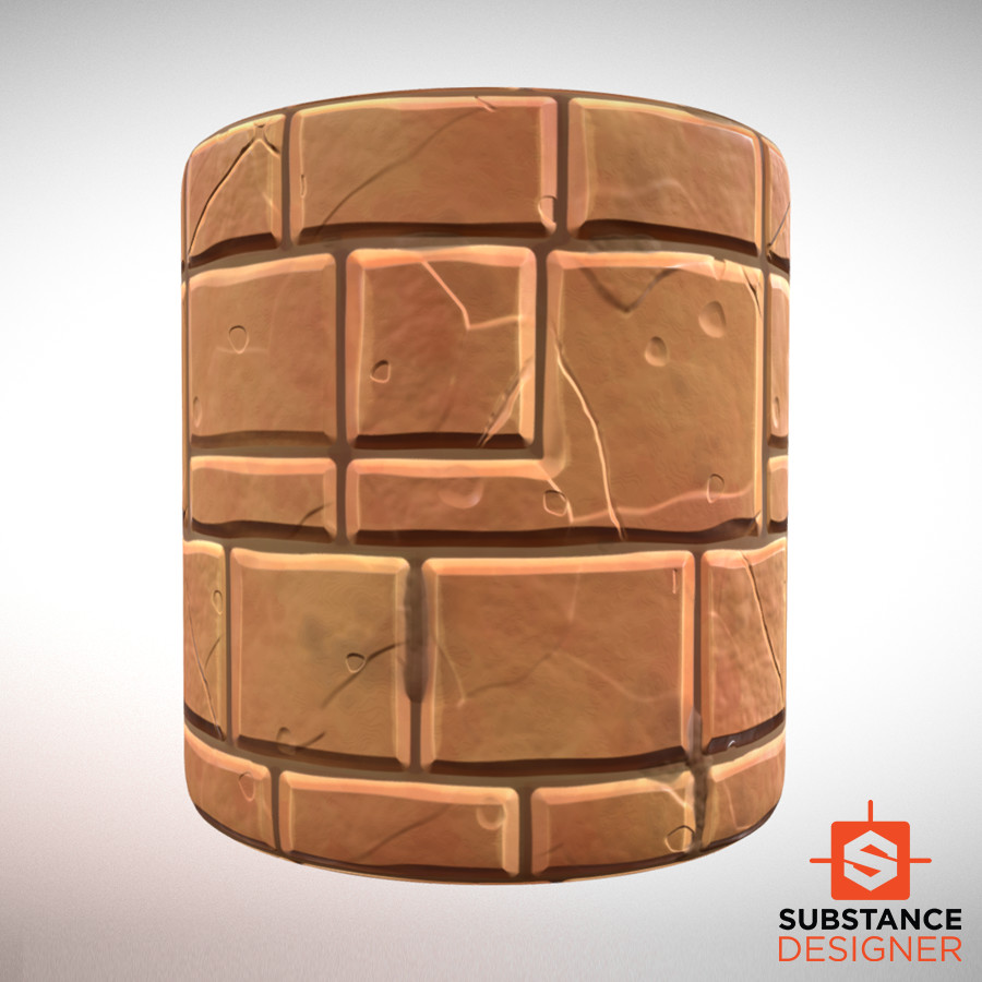 ArtStation - Stylized Brick Texture
