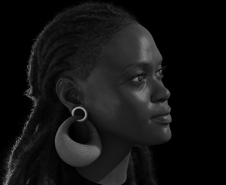 ArtStation - woman with dreadlocks