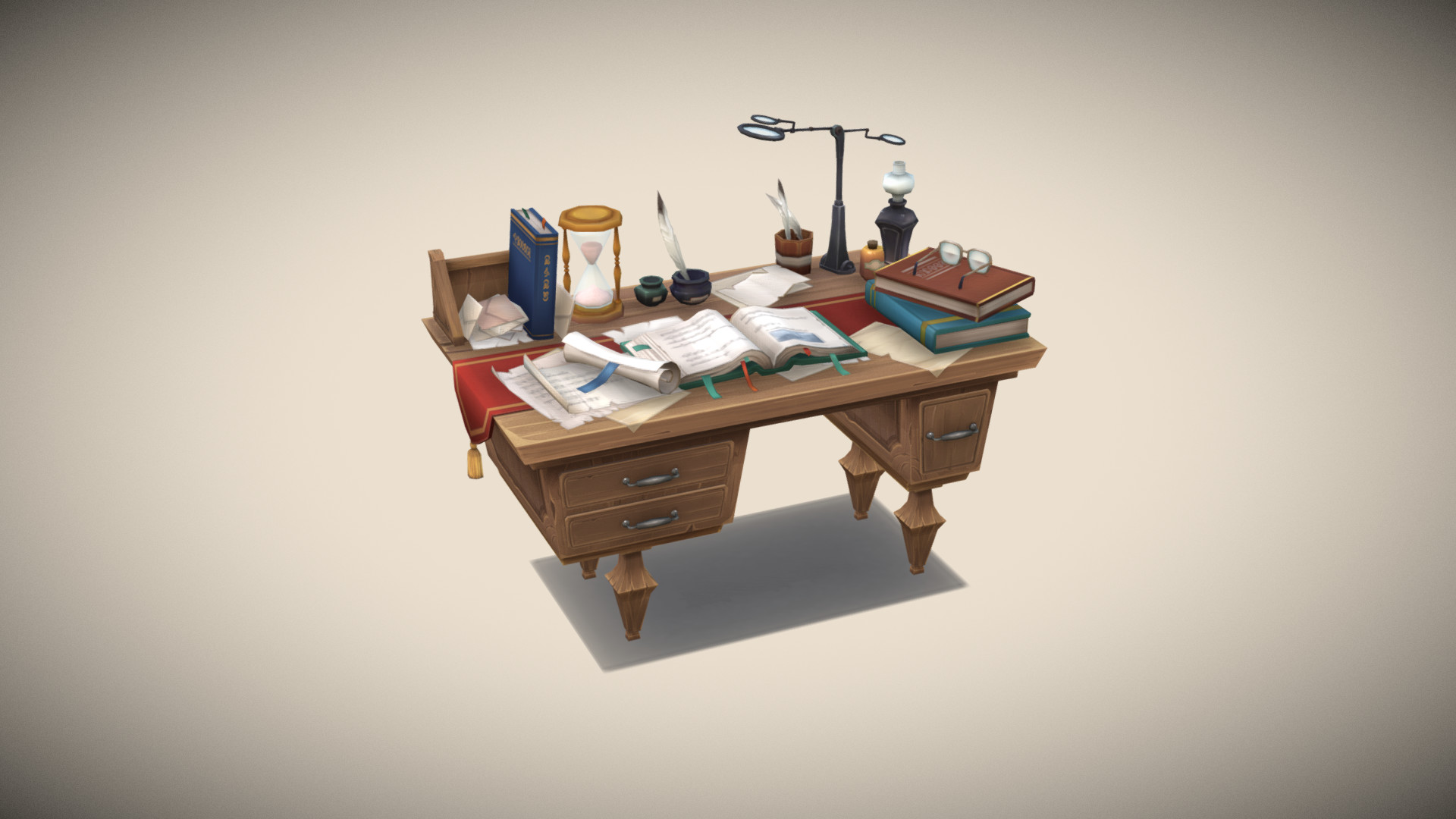 ArtStation - A study desk