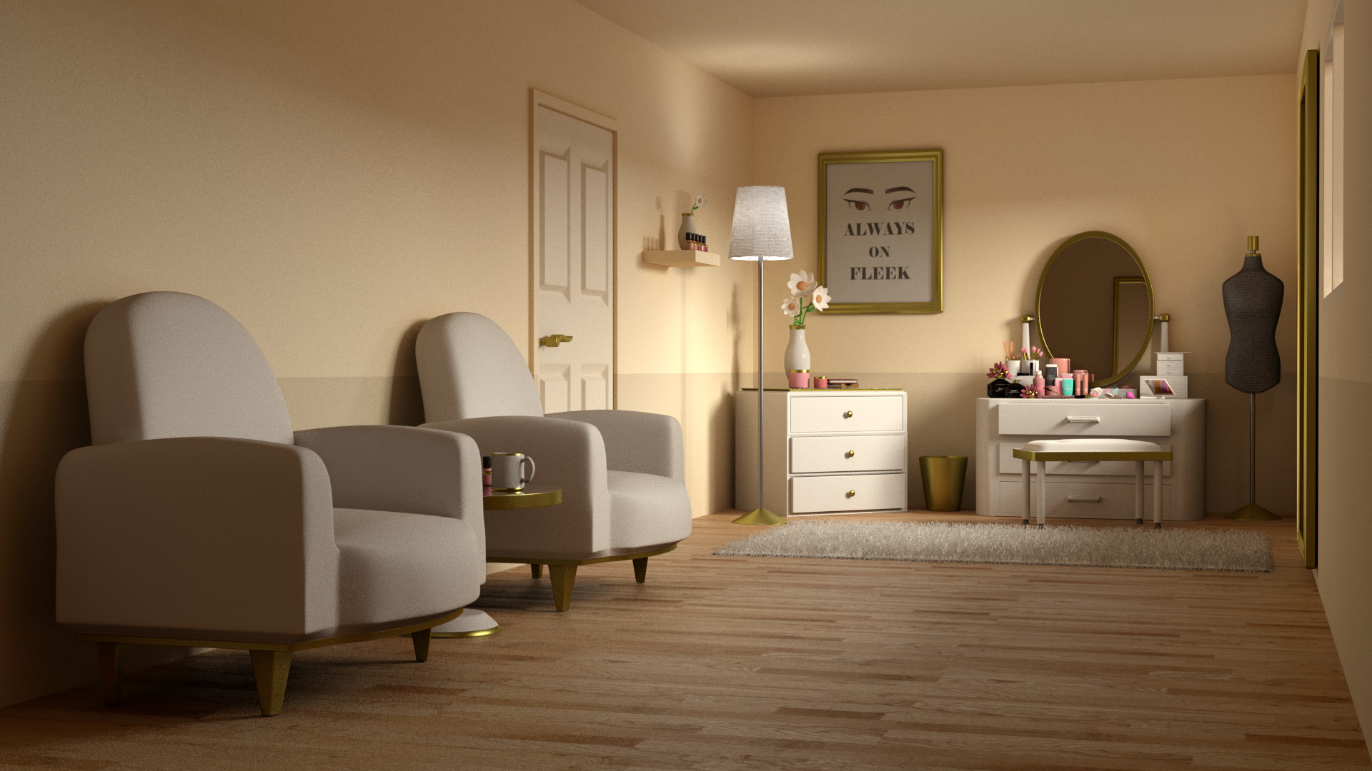 ArtStation - 3D Make up room