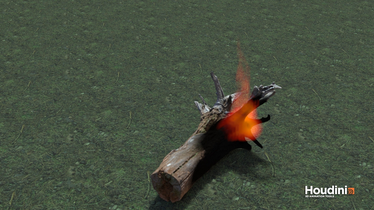 ArtStation - Simulation Burning Log