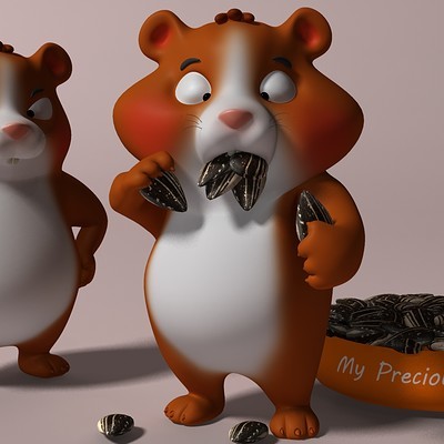 ArtStation - Cartoon Hamster