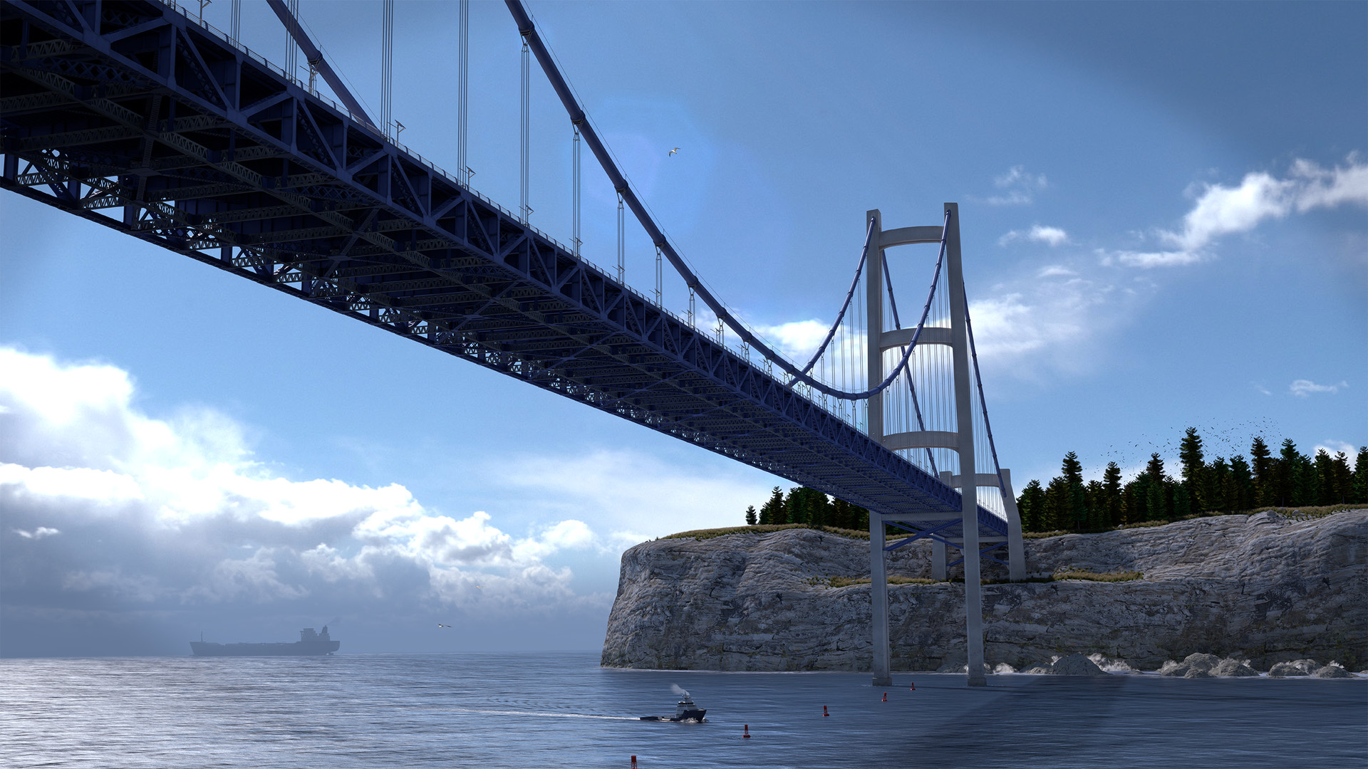 ArtStation - Suspension Bridge Scene