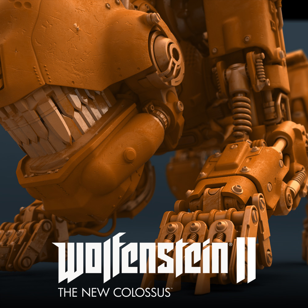 ArtStation - Wolfenstein 2: Panzerhund Clay Renders