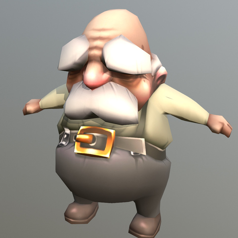 ArtStation - Low Poly Old Man
