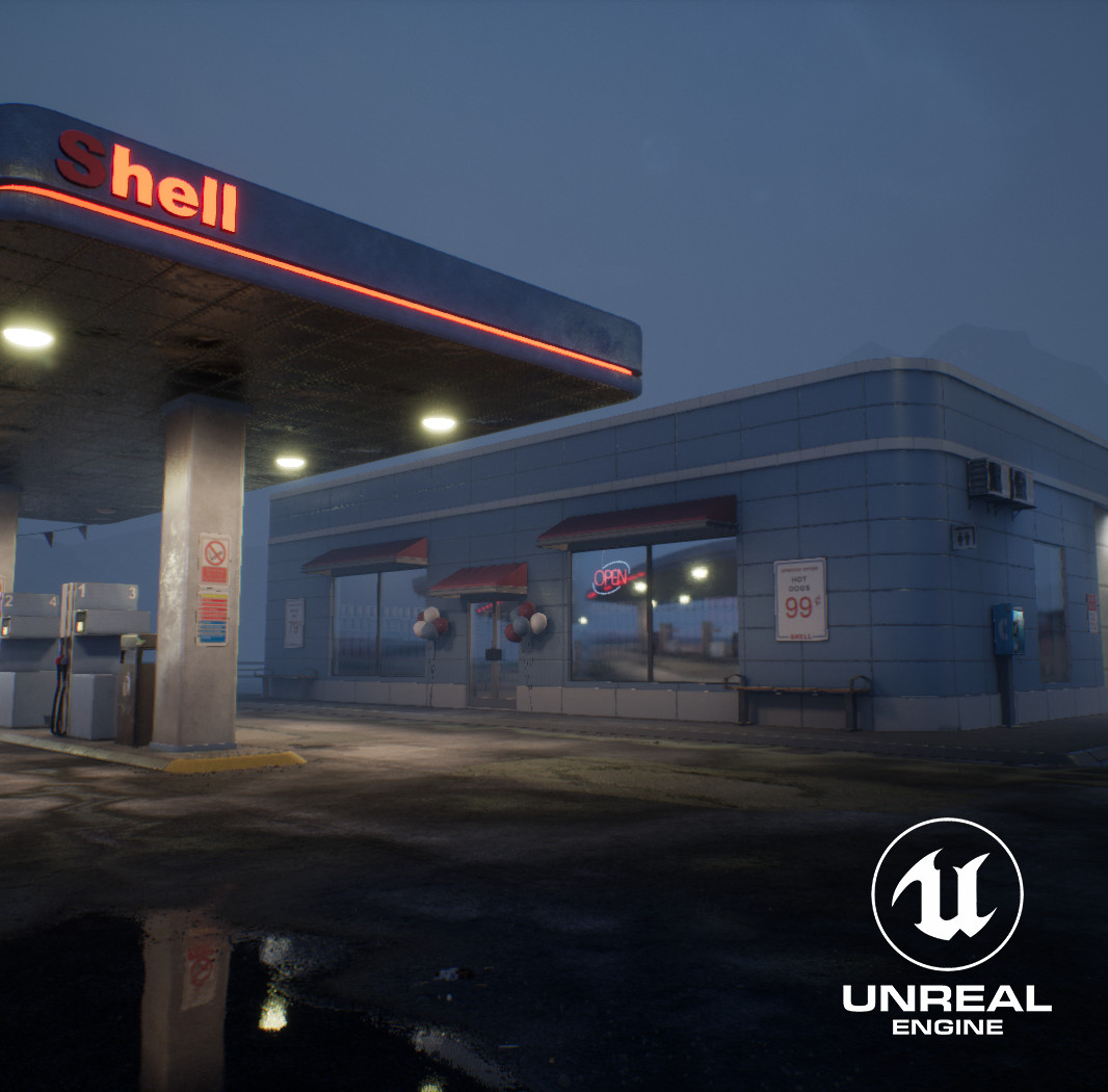 ArtStation - Hell Gas Station