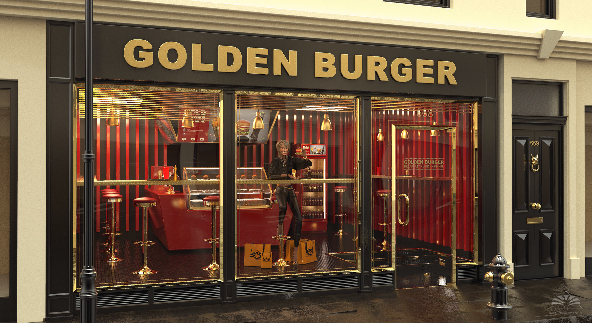 ArtStation - Golden Burger