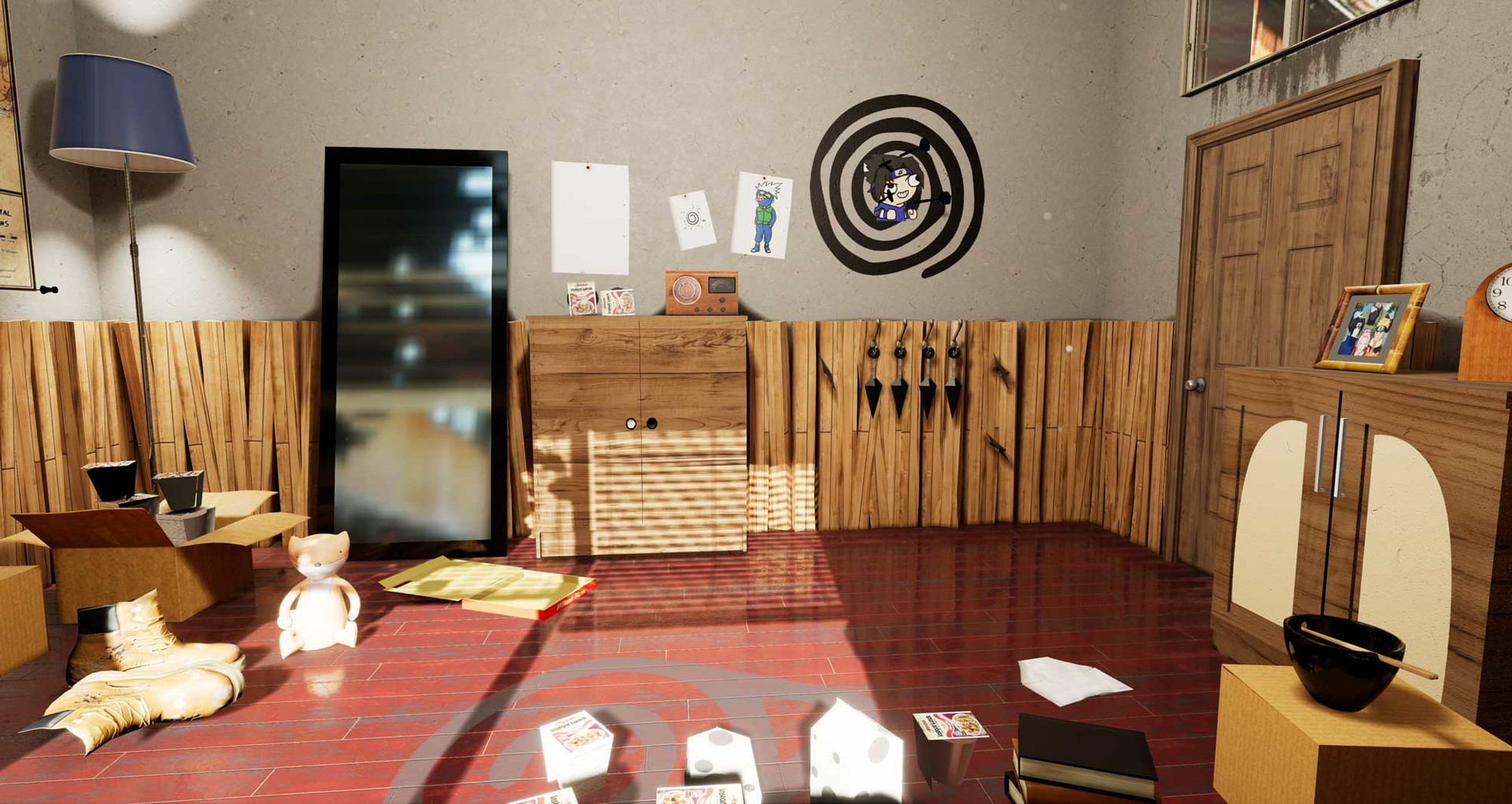 ArtStation - NARUTO'S BEDROOM - Realistic render