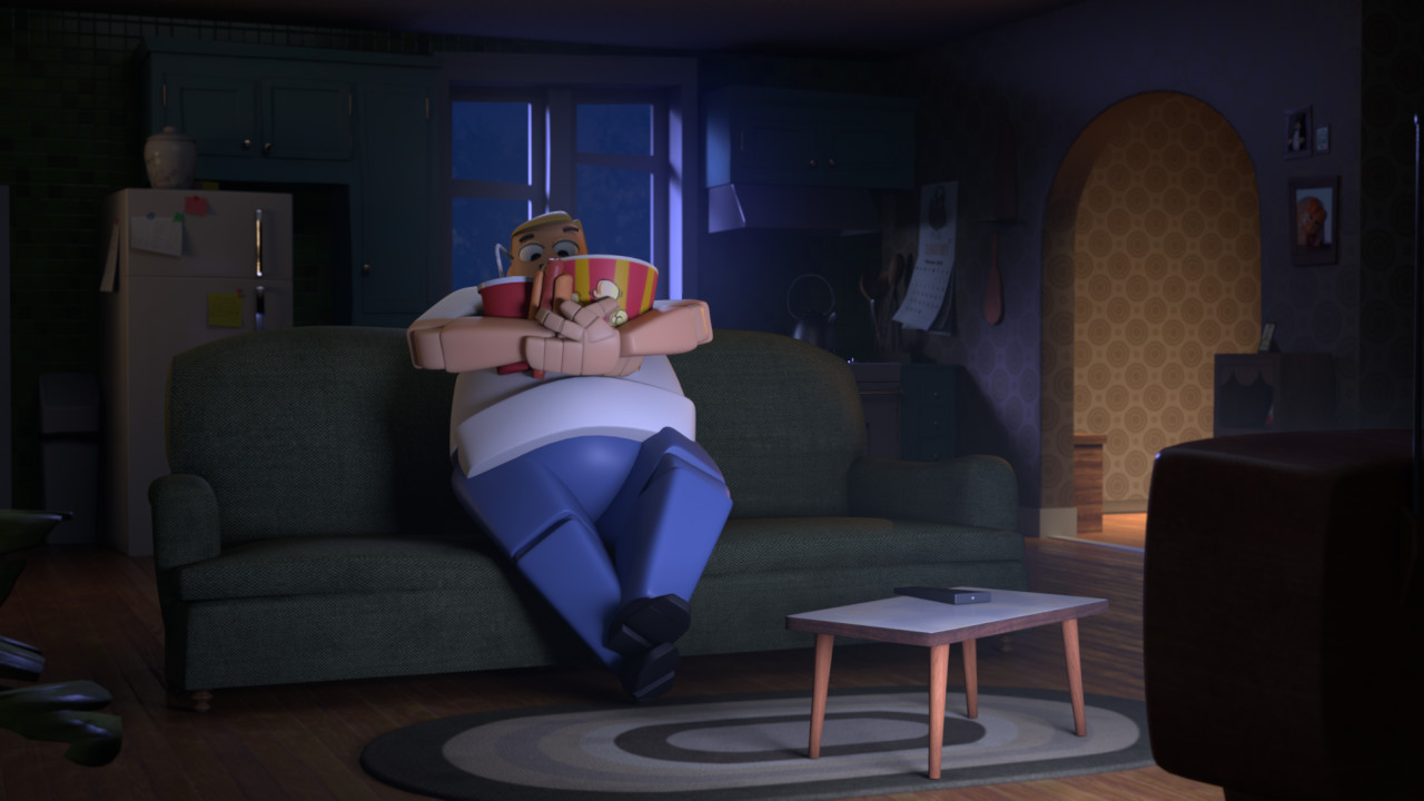 ArtStation - Lazy man_lighting and compositing_breakdown