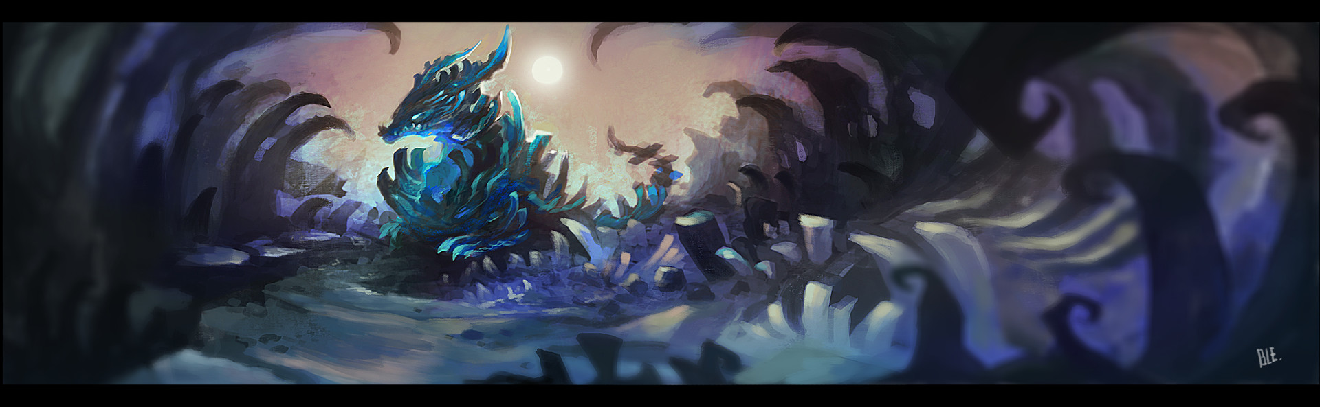 ArtStation - Blue dragon
