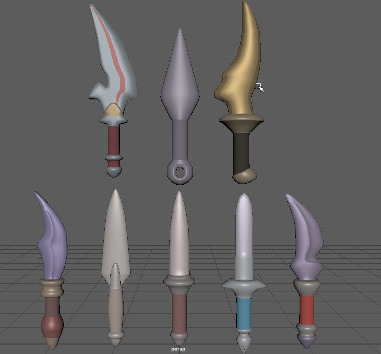 ArtStation - FE Heroes Daggers (Old Work)