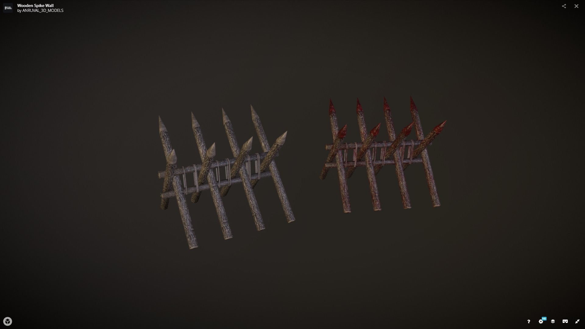 ArtStation - Wooden Spike Wall