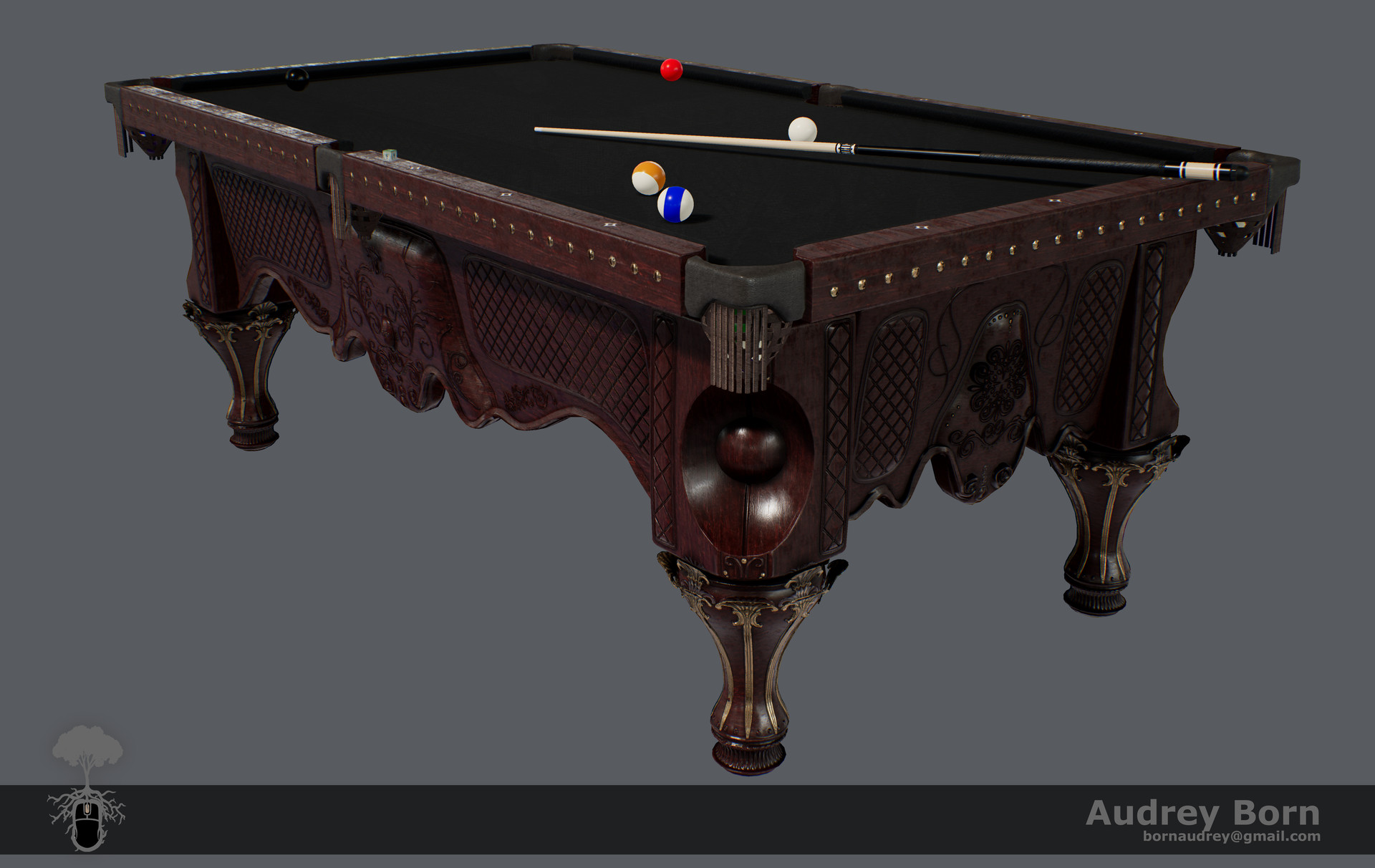 ArtStation - Ornate Billiards Table