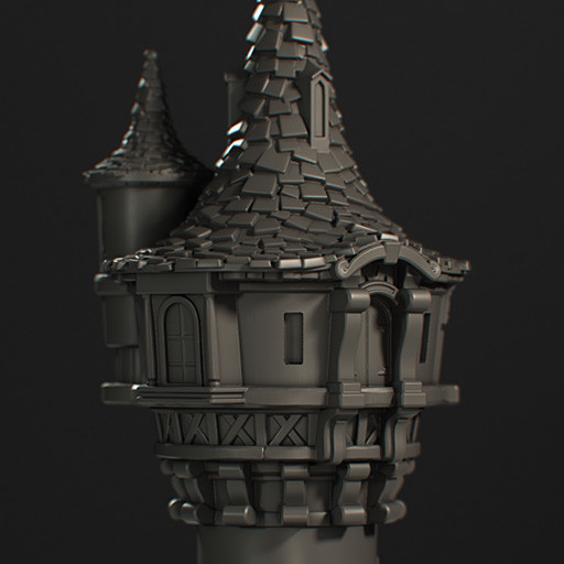 ArtStation - Stylized Rapunzel Tower 3D Print