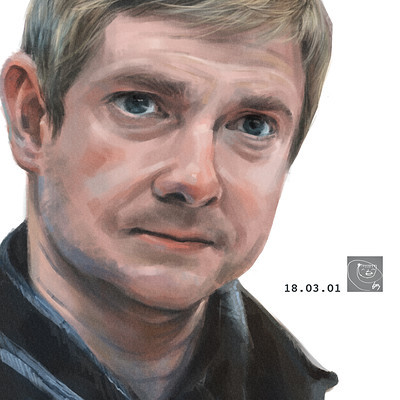 ArtStation - Martin Freeman in Sherlock