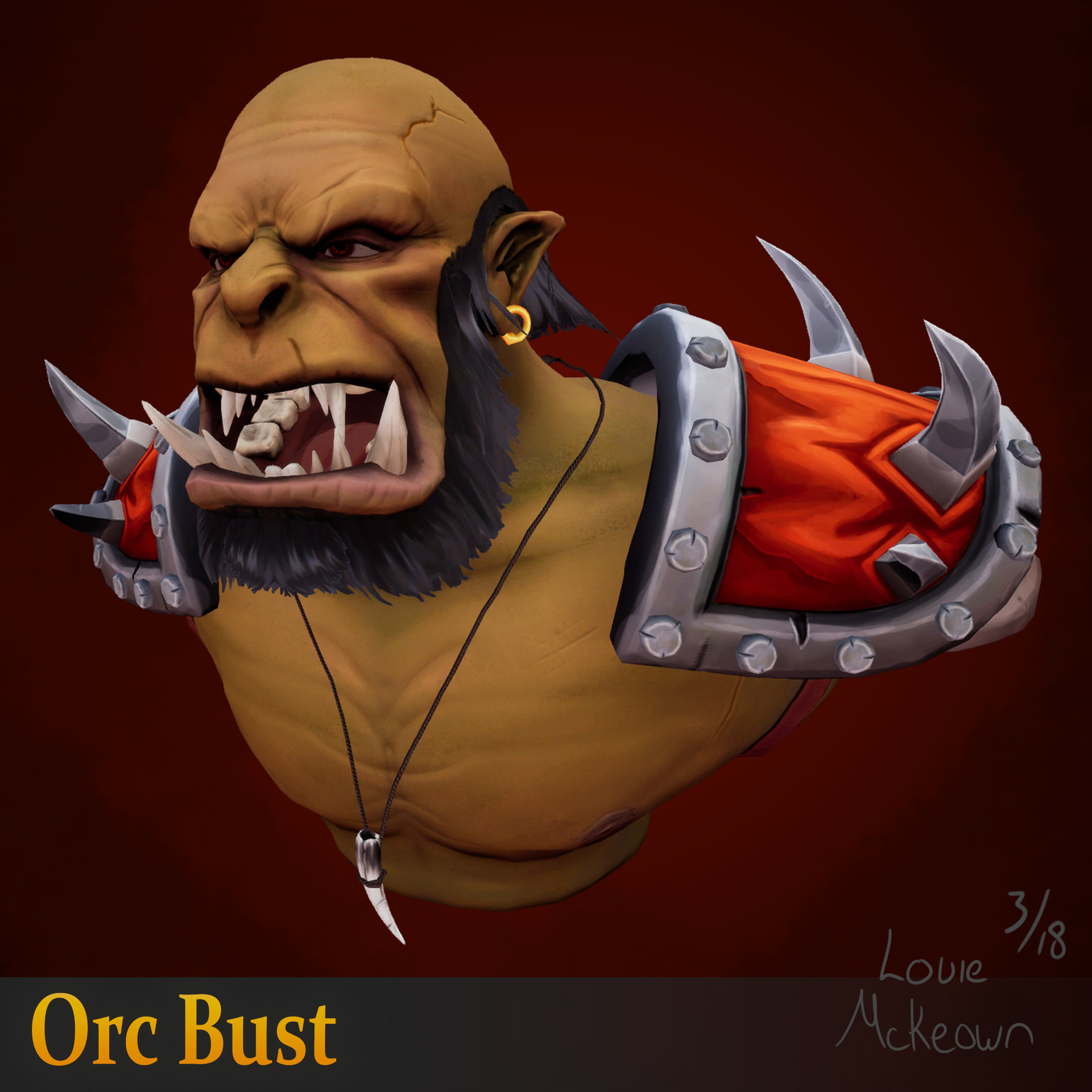 ArtStation - Orc Bust Model