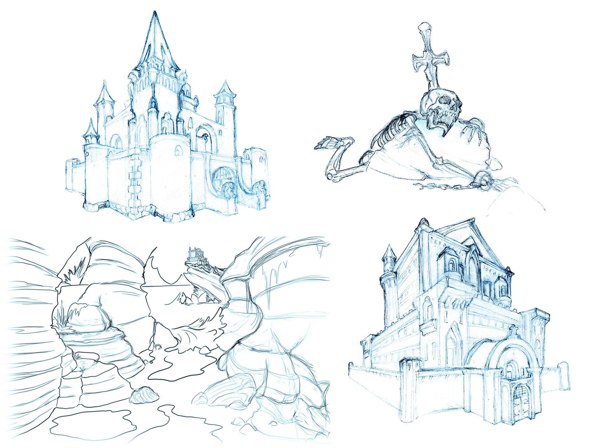 ArtStation - Castle sketch