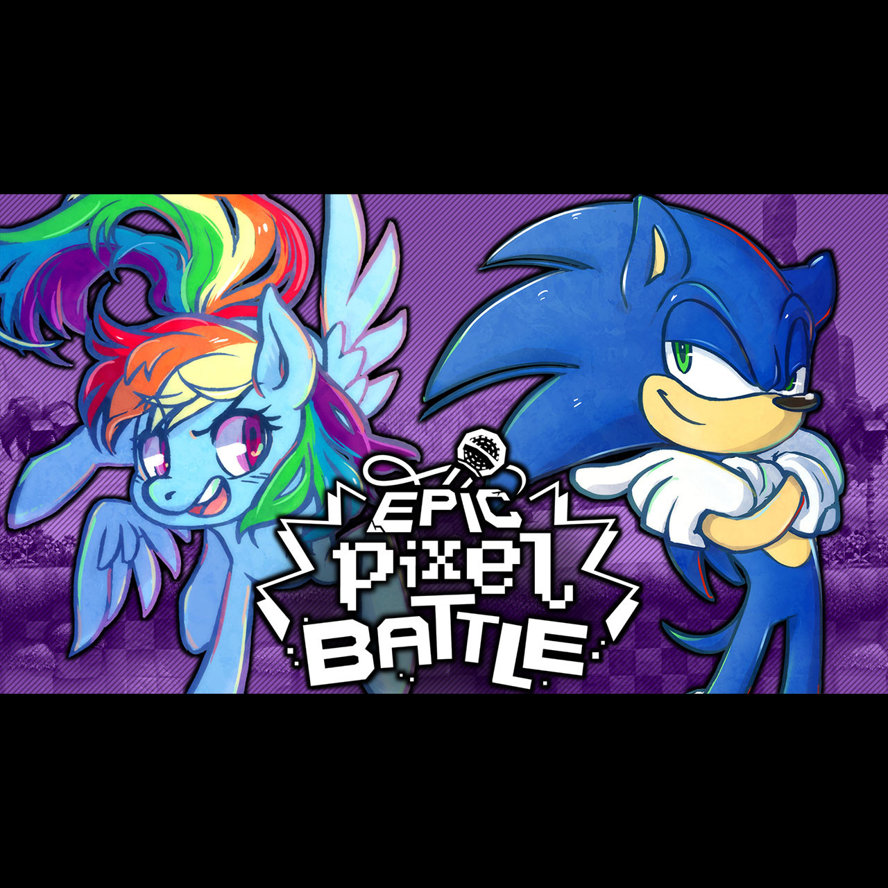 ArtStation - Epic Pixel Battle - Sonic VS Rainbow Dash