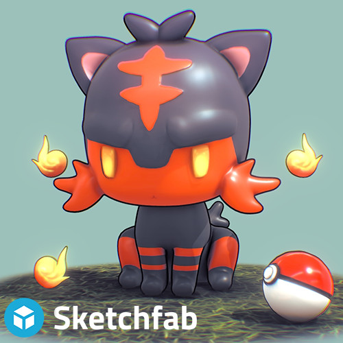 ArtStation - Litten - Pokémon
