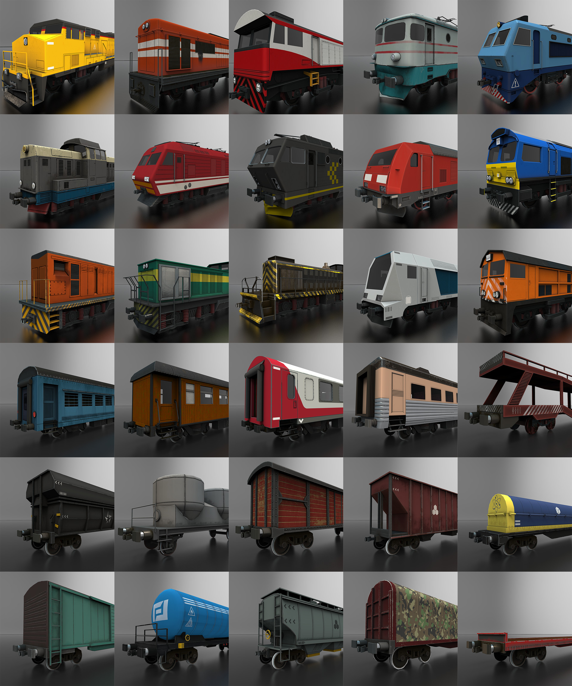 ArtStation - Train sim - mobile phone assets