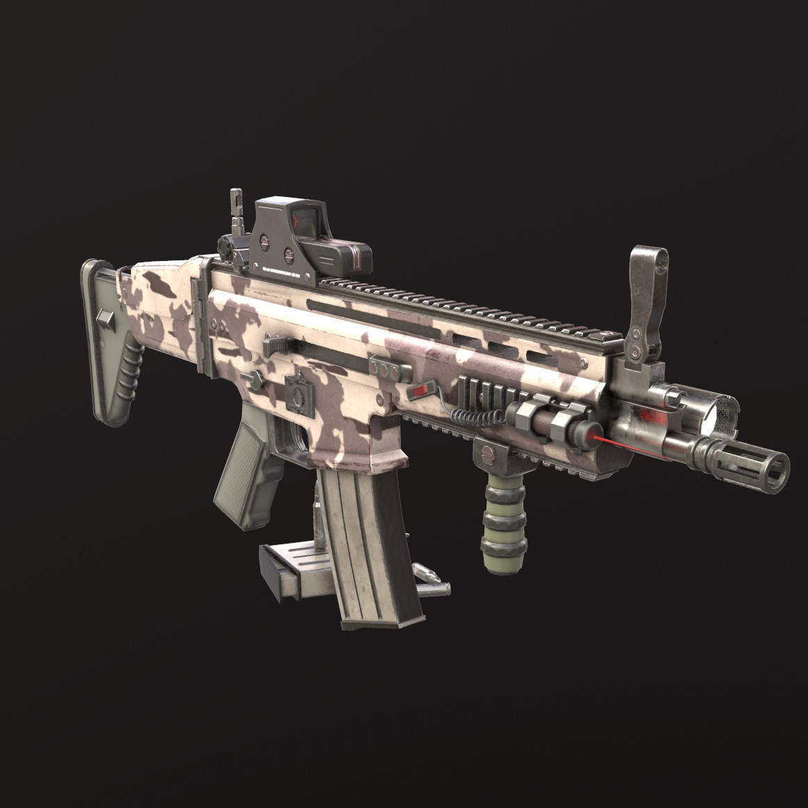 ArtStation - FN SCAR L with attachments