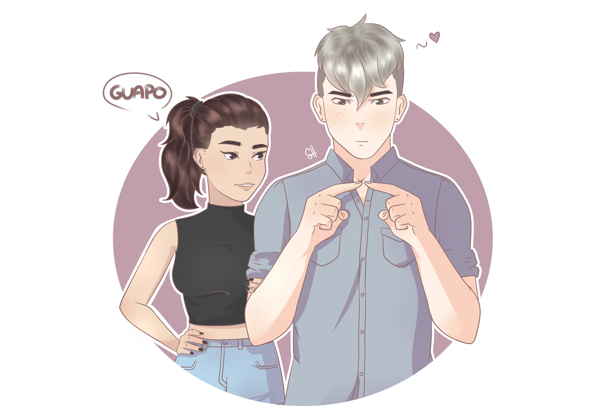 ArtStation - Bae and me genderbend