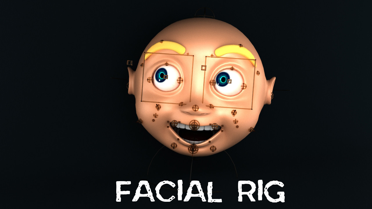 ArtStation - Cartoon Advanced Facial Rig