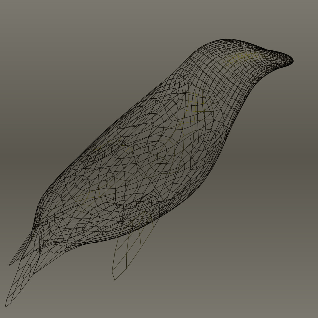 ArtStation - Wireframe Bird