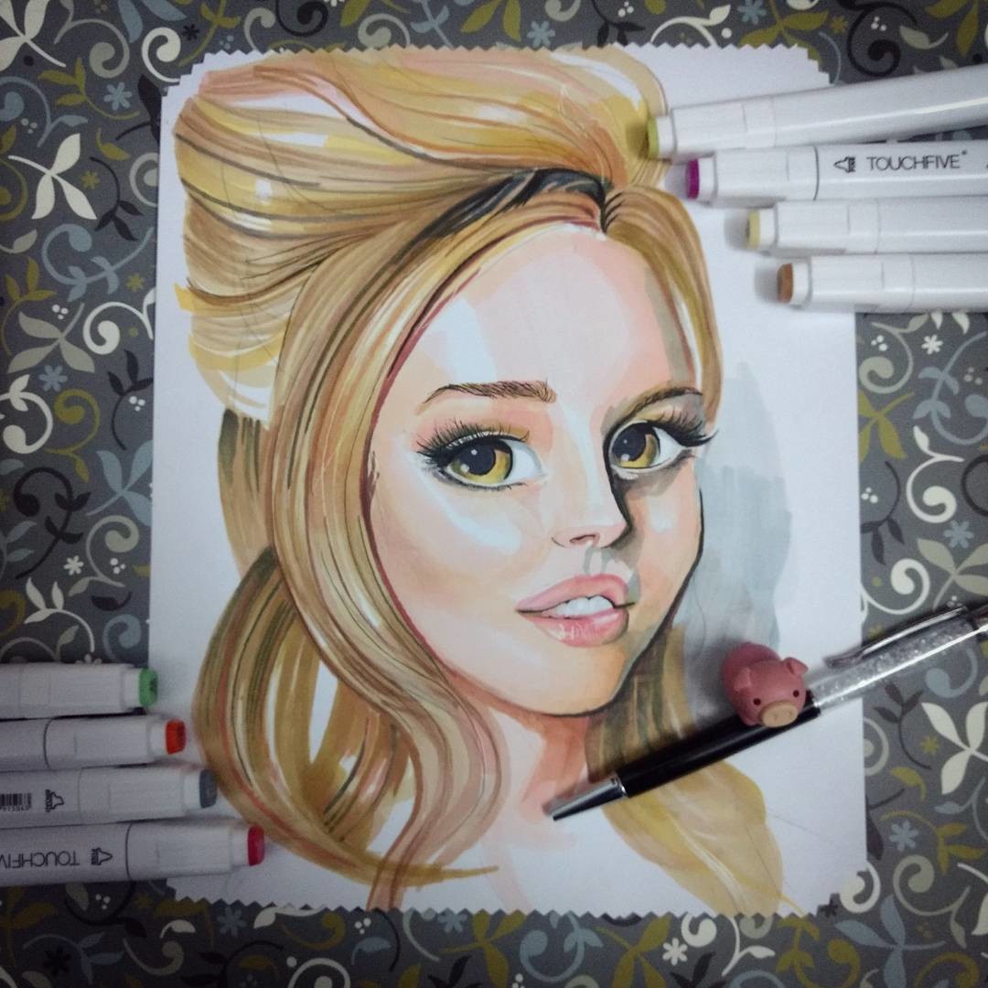 ArtStation - Traditional sketches with markers and colors.