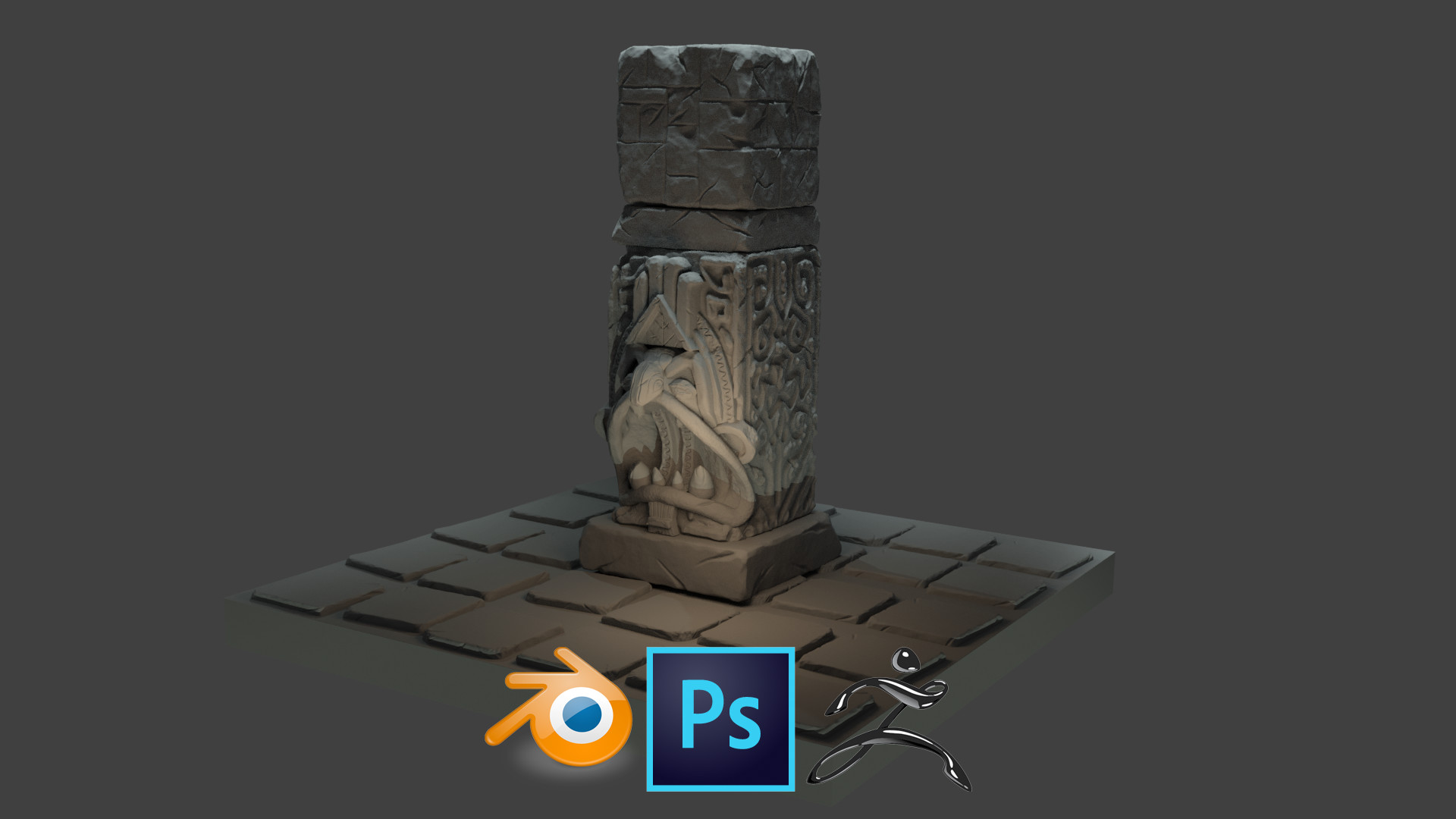 ArtStation - Scary Column Statue Asset Inspired by Uncharted