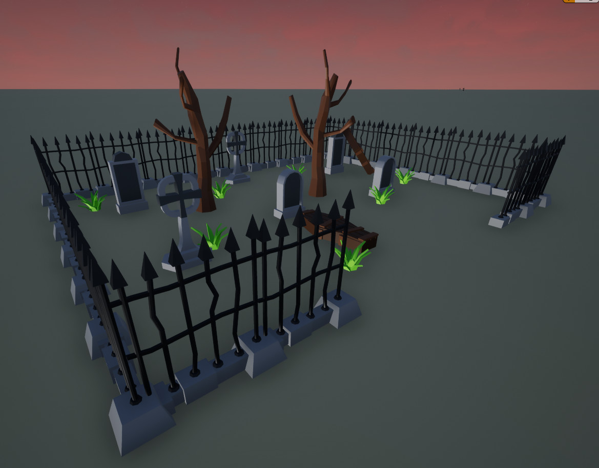 ArtStation - Low Poly Grave Props