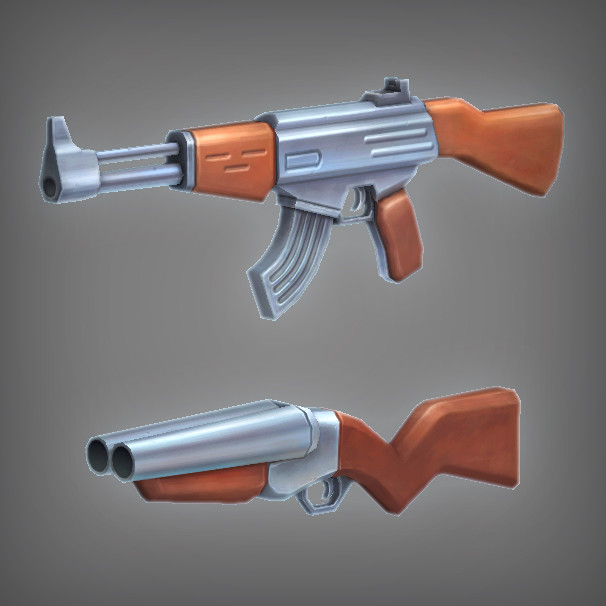 ArtStation - Low Poly Guns