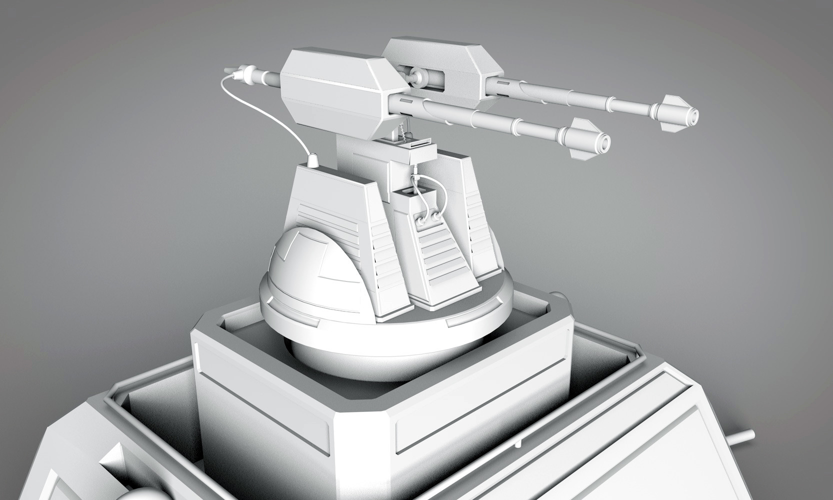 ArtStation - Turret Gun sci-fi 3D model Cinema 4d
