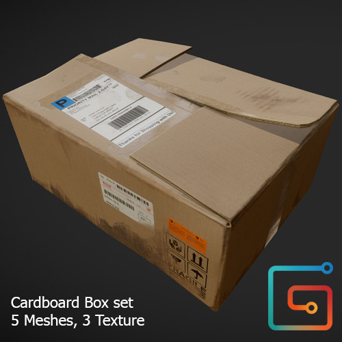ArtStation - Cardboard Box set