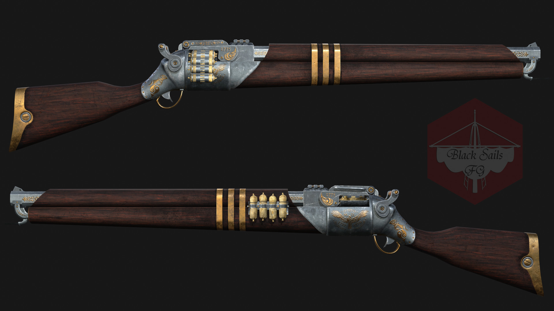 ArtStation - Steampunk Musket, Dmitriy Shchukin