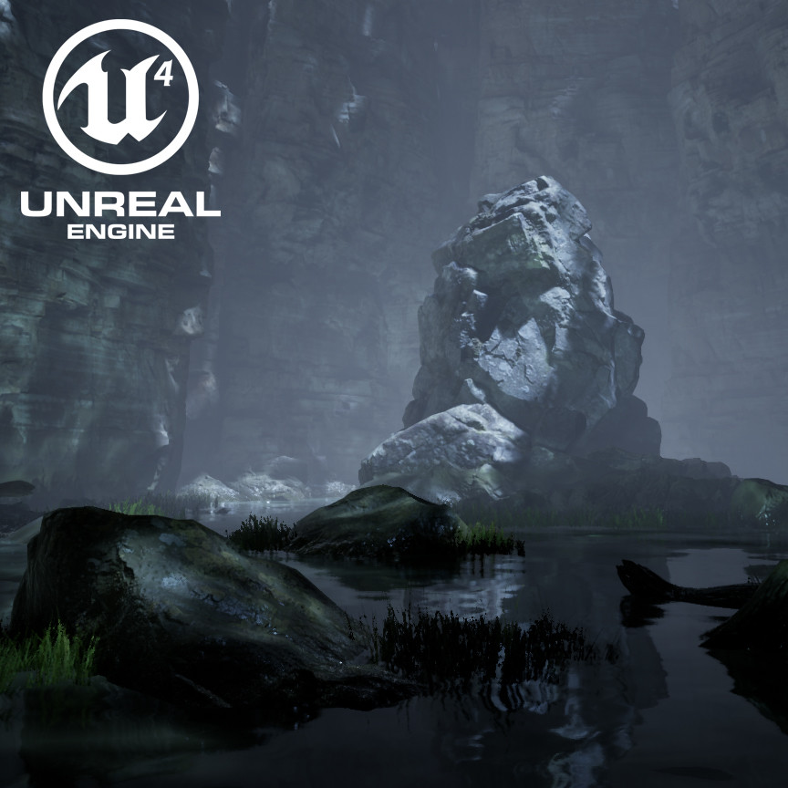 ArtStation - Moonlit Cave - UE4 Lighting Exercise
