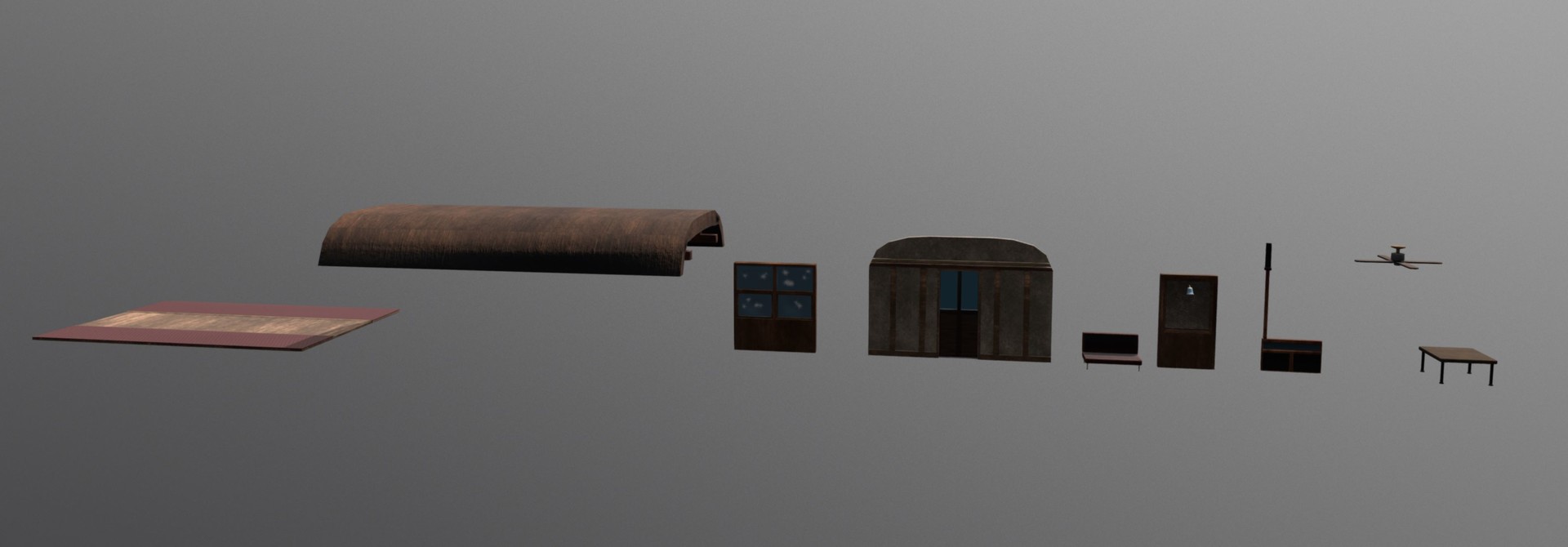 ArtStation - Train Car Modular Pieces