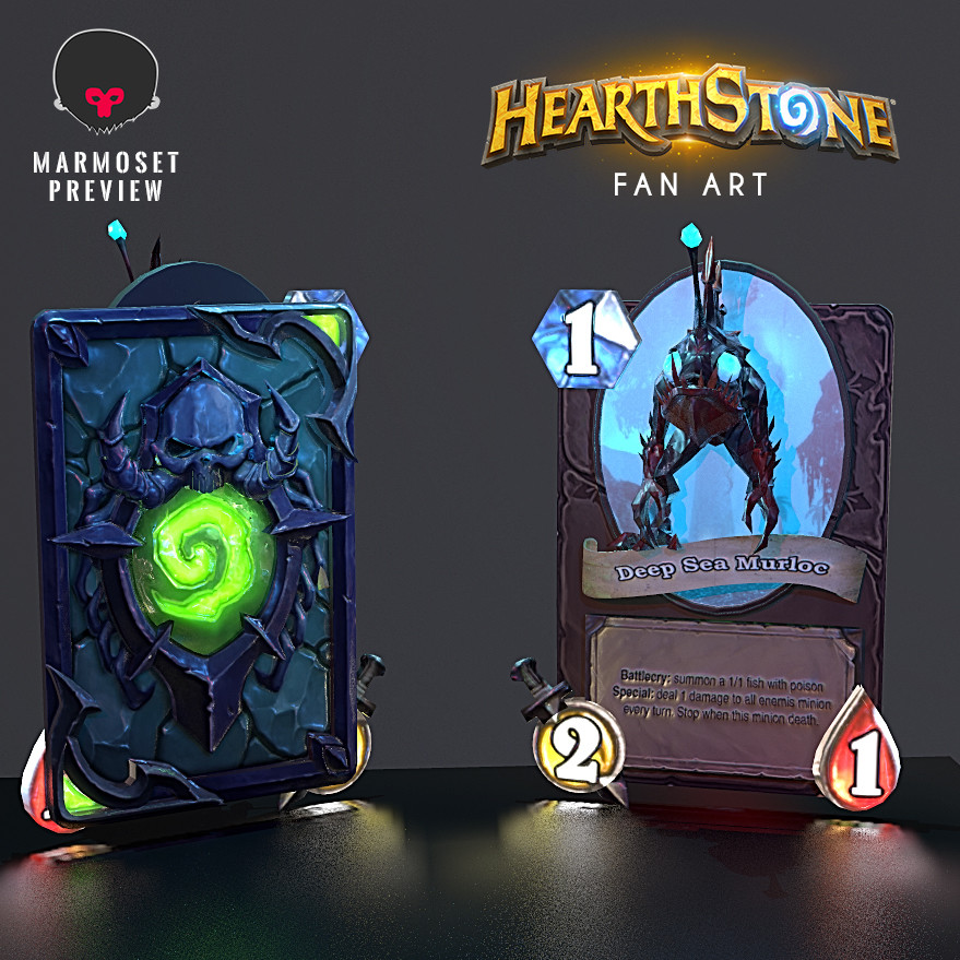 ArtStation - Hearthstone: Deep Sea Murloc Card Fan Art