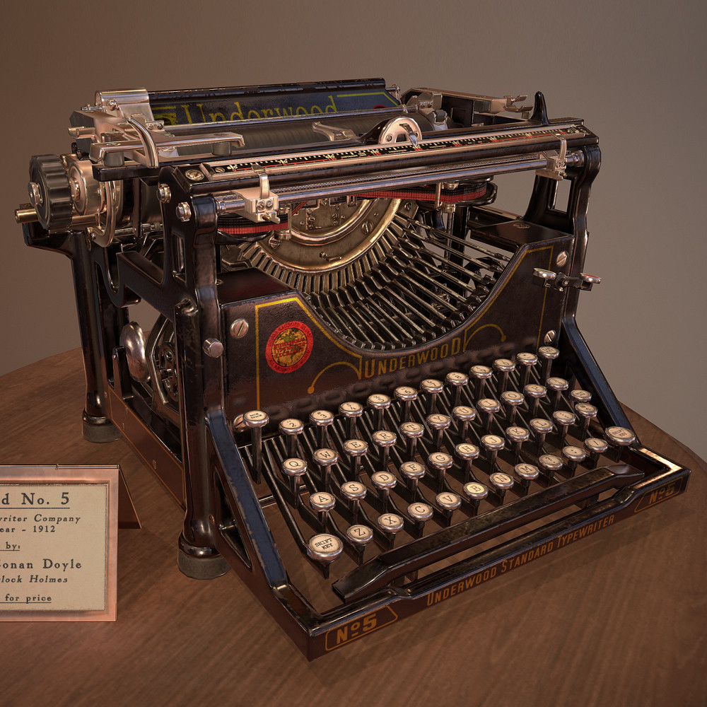ArtStation - Underwood No. 5 Typewriter