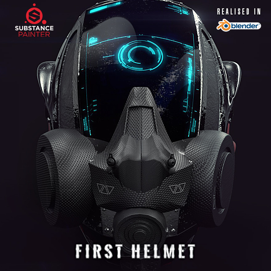 ArtStation - My First Realistic Helmet